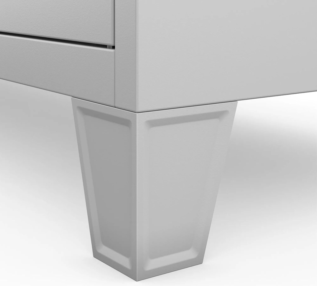 Šatní skříň s 20 uzamykatelnými boxy, šedá, 1360x1720x450 mm: ROBERT