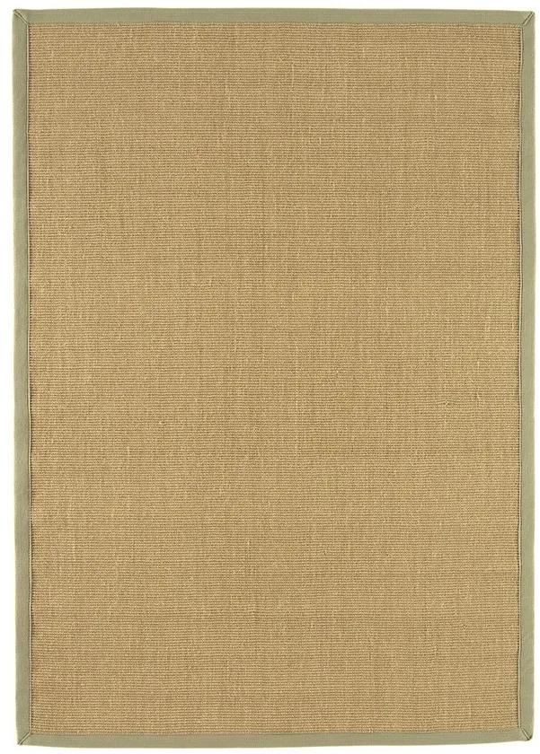 Bighome - Lemovaný Sisal koberec 240x340cm ľanovaná s šalvia - lemovaná