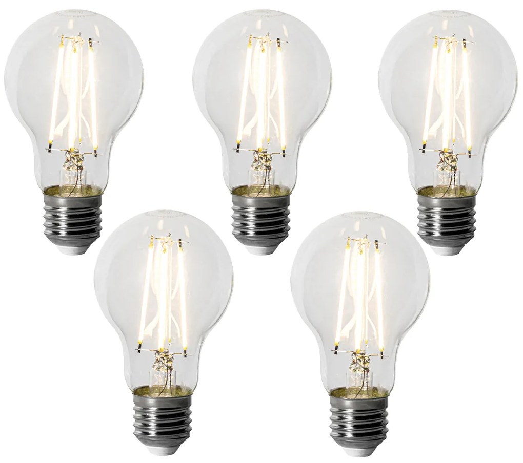 Sada 5 stmívatelných LED žárovek E27 A60 6W 500LM 3000K