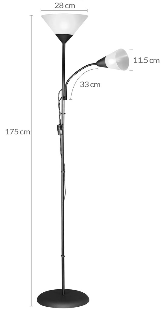 Deuba Stojací lampa Alissa - černá