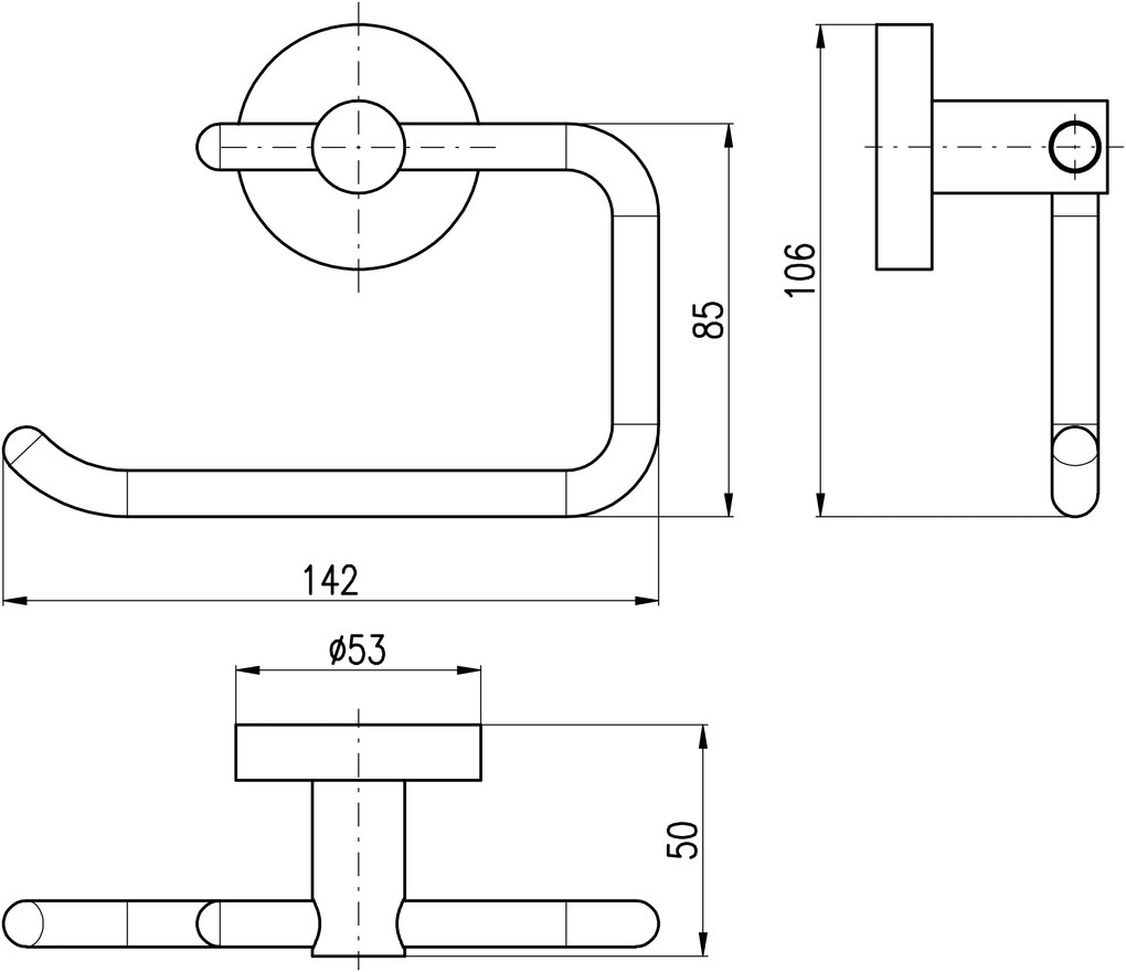 Slezák - RAV Držák toaletního papíru bez krytu COLORADO - , Zlatá lesk