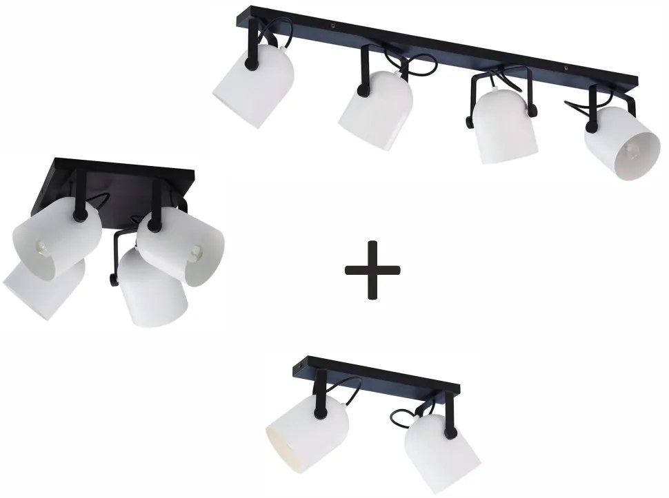 TK LIGHTING Sada osvětlení - SPECTRA, sestava č. 2, bílá/černá