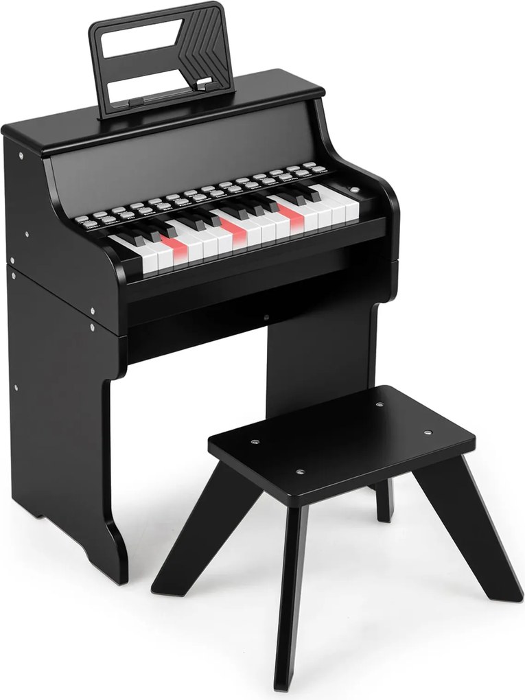 Costway 25 Keys Mini Digital Piano se stoličkou Dětské piano