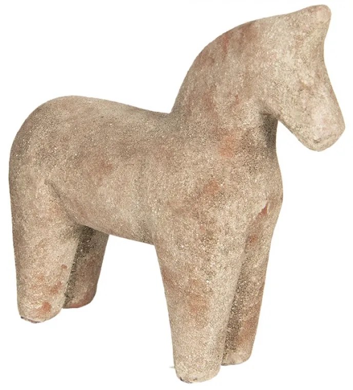 Keramická dekorace koně v hnědo-cihlovém provedení – 21x7x20 cm