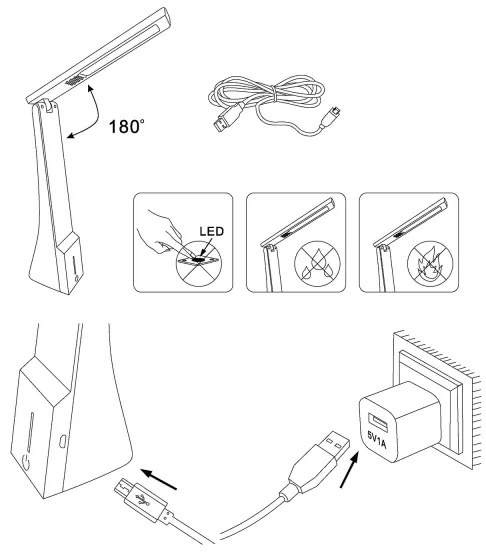 Eglo 97044 - LED Stmívatelná stolní lampa LA SECA 1xLED/1,8W/230V bílá