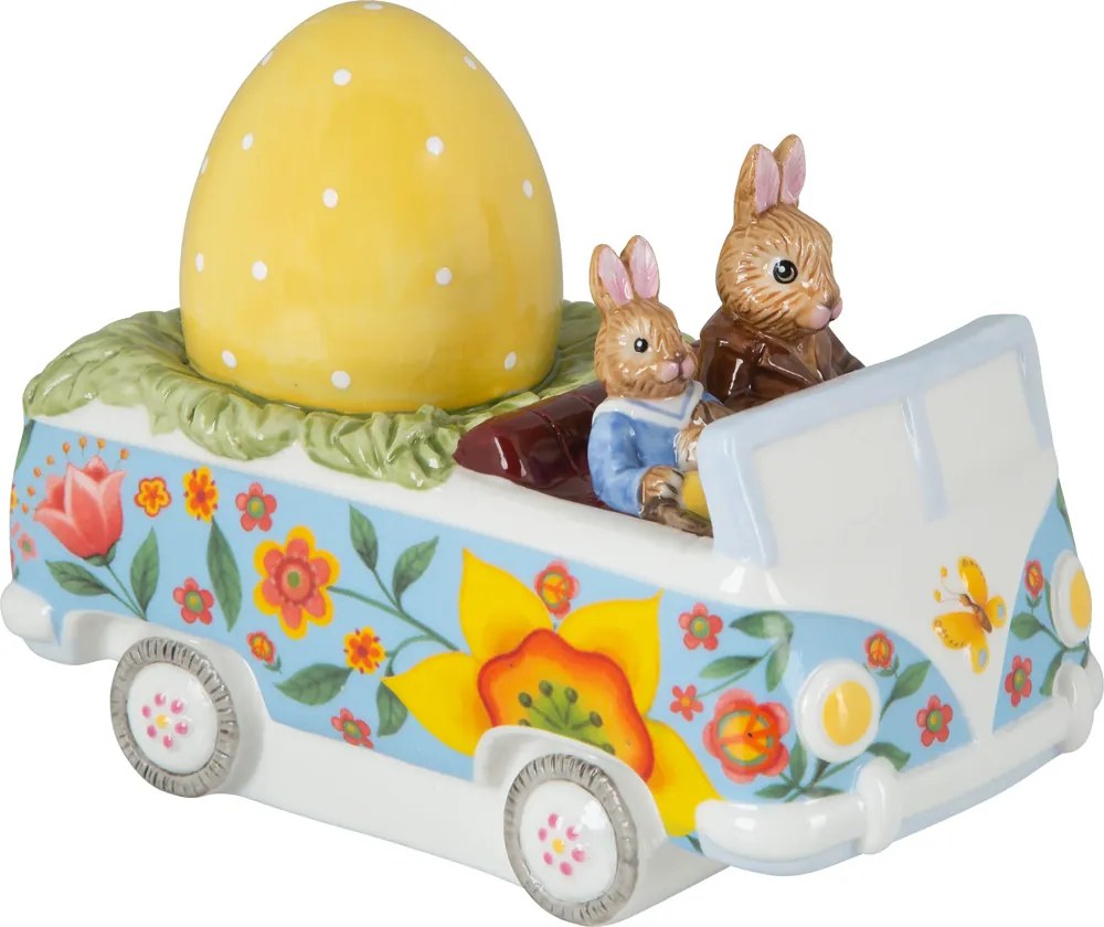 Bunny Tales velikonoční dekorace, zajíčci řídí minibus, Villeroy &amp; Boch