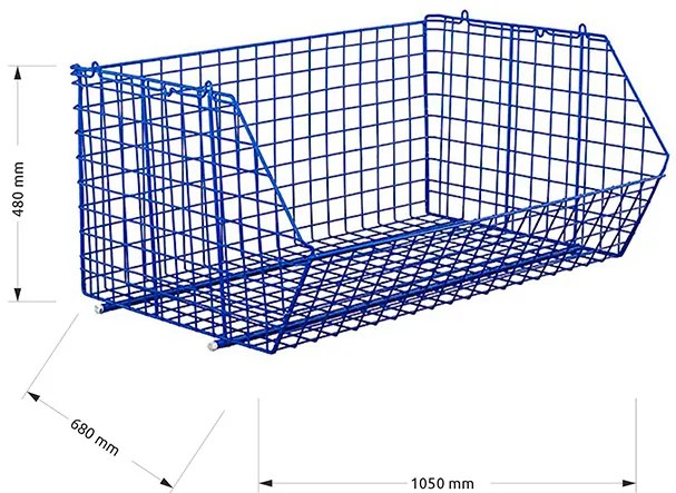 FEROPLAST spol. s.r.o Průmyslový úložný koš KS1 1050x680x480 mm, stohovatelný