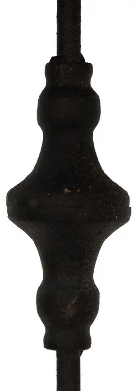 Černá stolní lampa s odřením Nikolaas – 20x75 cm