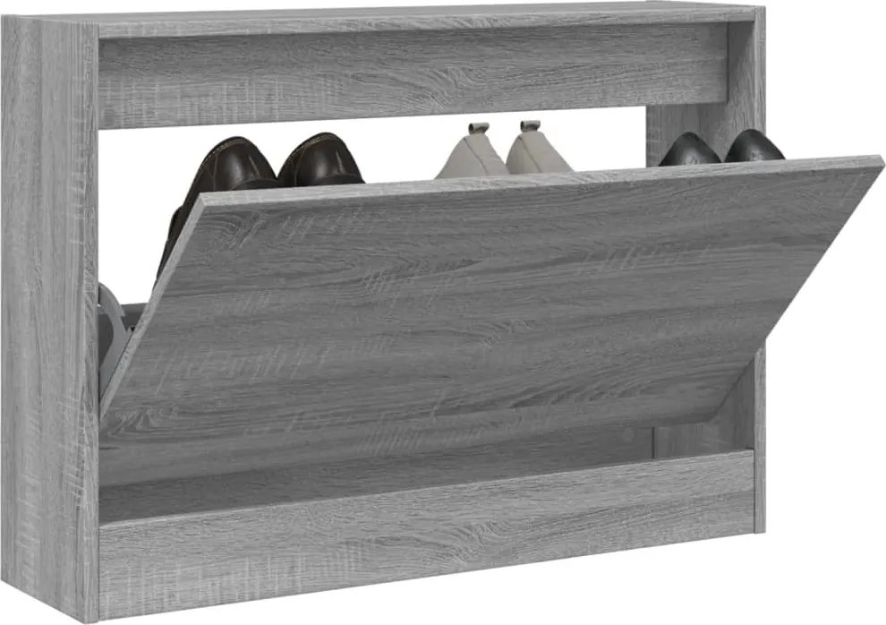 vidaXL Botník 80 x 21 x 57 cm kompozitní dřevo [839913] Barva: šedá sonoma