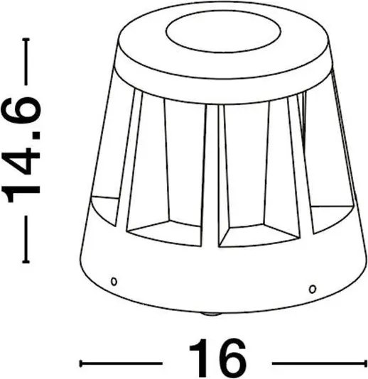 NV 9492660 Venkovní sloupkové svítidlo STARK antracitový hliník a matný akryl LED 8.2W 3000K 220-240V 168st. IP65 - NOVA LUCE
