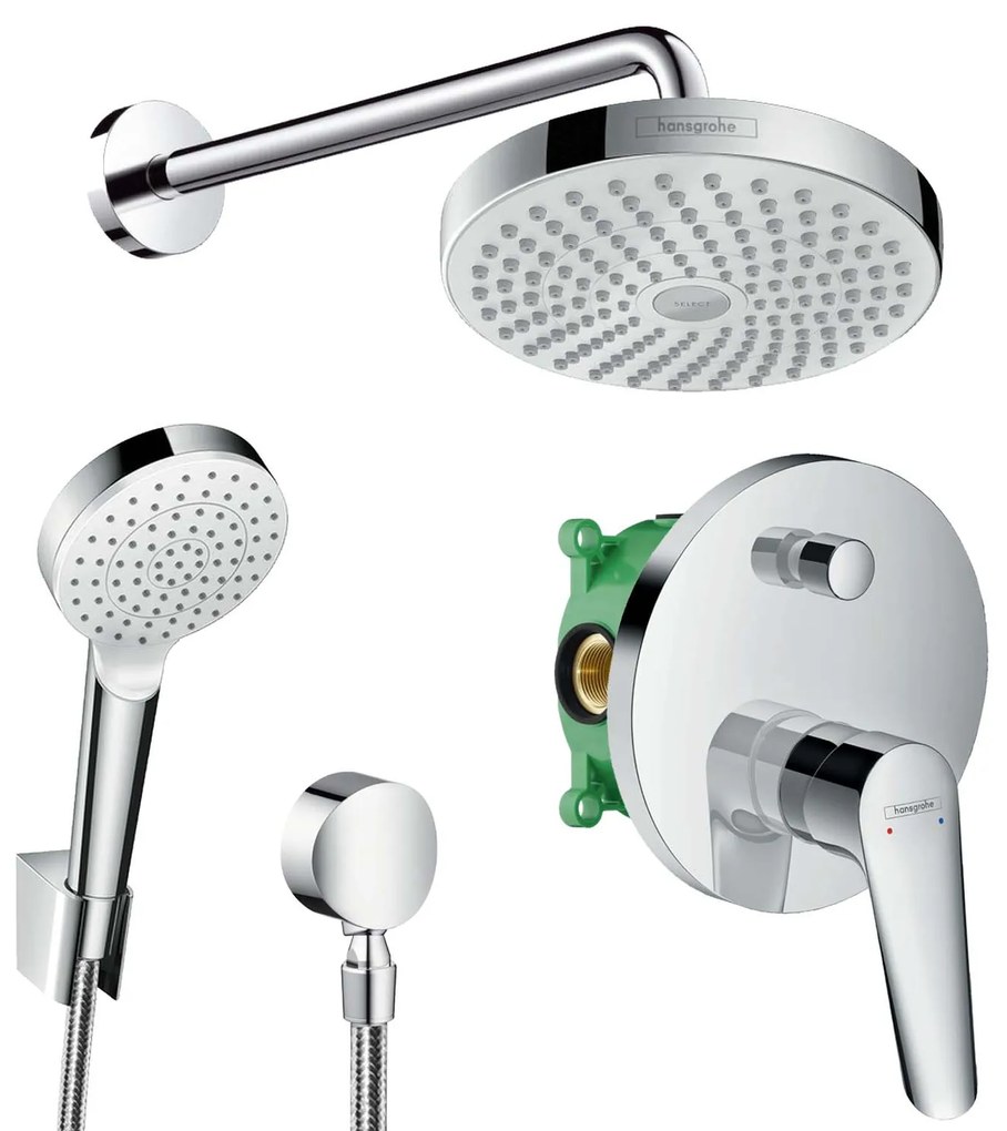 HANSGROHE HG SET Logis E1 - Sprchový systém pod omítku - páková baterie kompletní sada, chrom