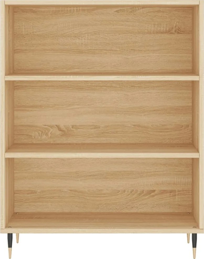 vidaXL Skříň highboard 69,5 x 34 x 180 cm kompozitní dřevo [3200052] Barva: bílá s vysokým leskem