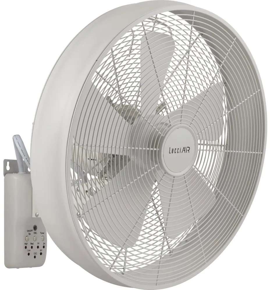 Lucci Air 213128EU - Nástěnný ventilátor BREEZE 55W/230V bílá + dálkové ovládání