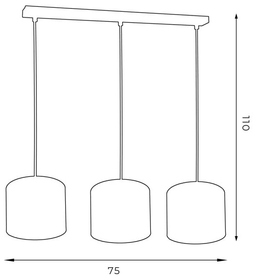 Lustr na lanku ARDEN 3xE27/60W/230V zelená/zlatá