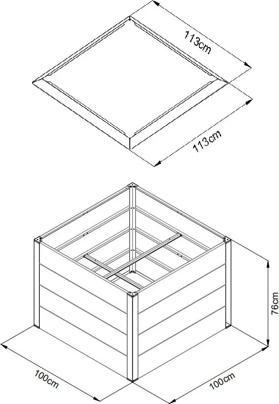 LANIT PLAST, s.r.o. vyvýšený záhon LANITPLAST SNAIL 100 LG2422