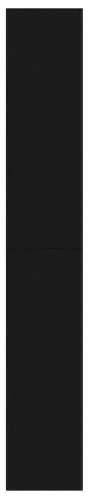 Petromila 5patrová knihovna černá 80 x 30 x 189 cm dřevotříska