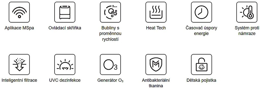 Marimex Kompozitní pevný vířivý bazén MSPA Tribeca (850 l)