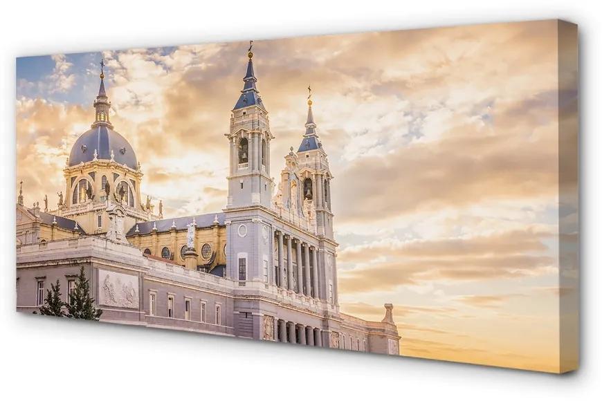 Obrazy na plátně Španělsko Cathedral při západu slunce 125x50 cm