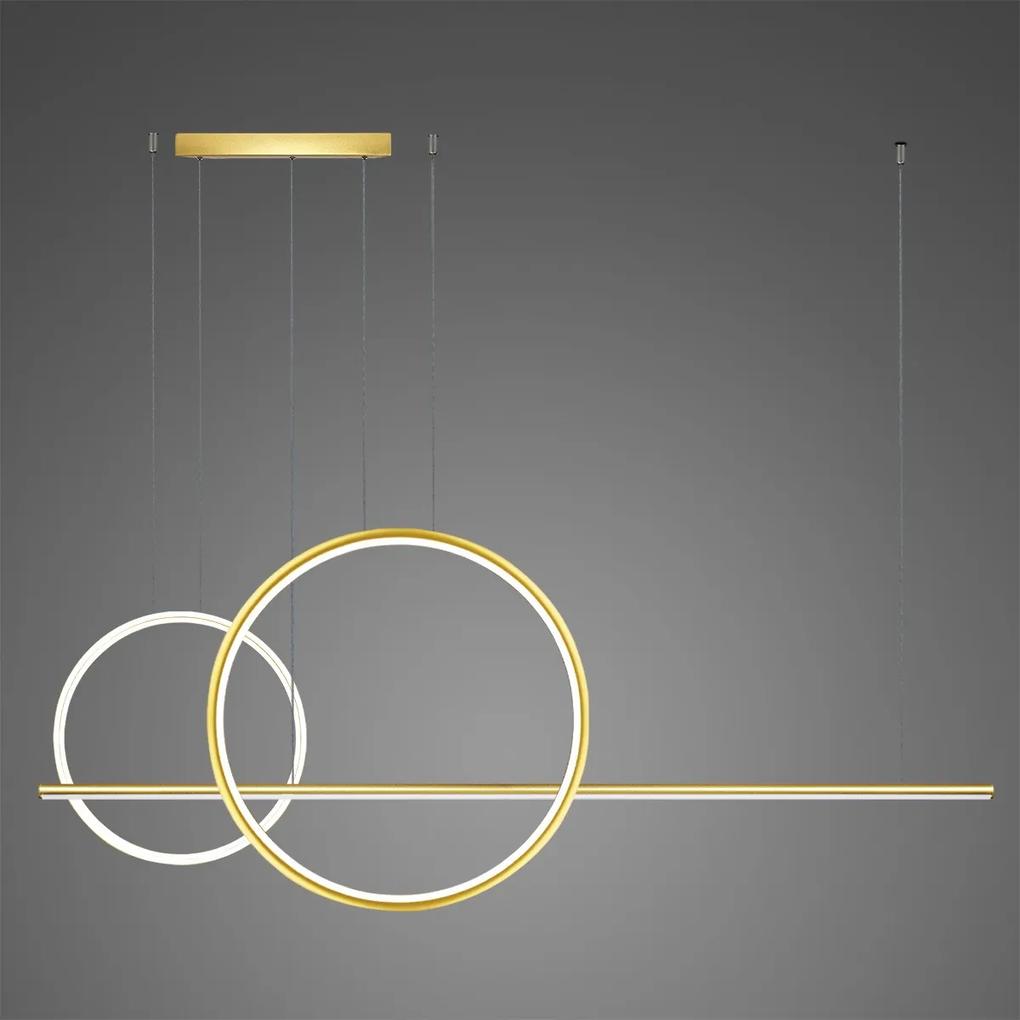 LED závěsné světlo LINEA No.4 B Φ60/40 cm white - gold 3000K