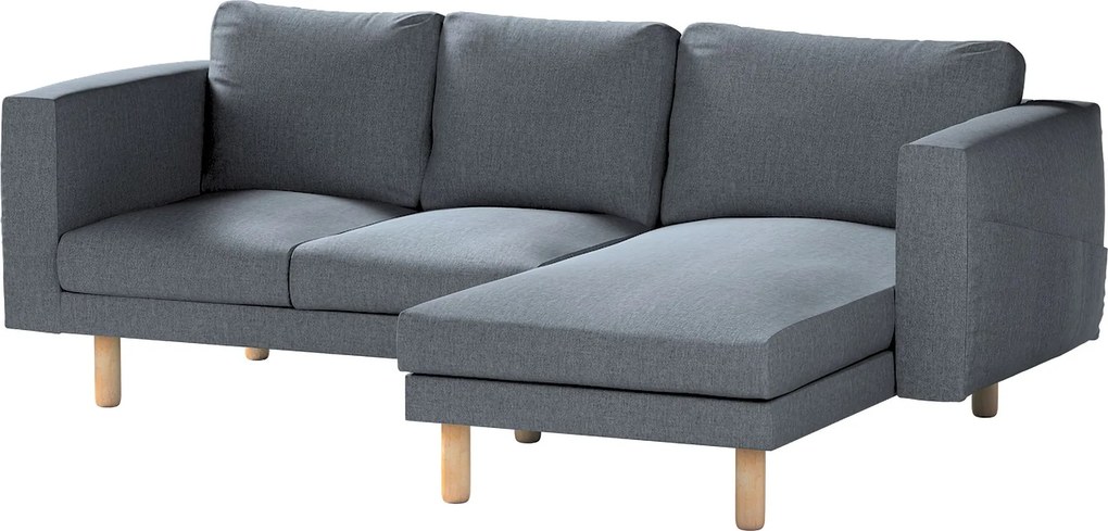 Potah na pohovku IKEA Norsborg 3-místná se šezlongem barva šedá látka pletený vzor