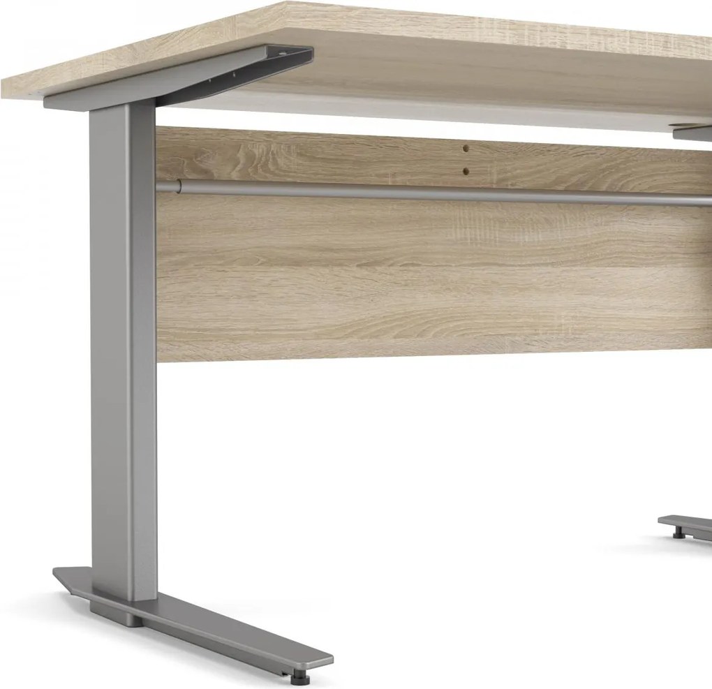 FALCO Výškově nastavitelný psací stůl Office 80400/382 dub sonoma/silver grey