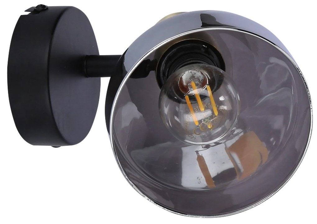 Černo-zlaté nástěnné svítidlo Gregory pro žárovku E14  - Candellux