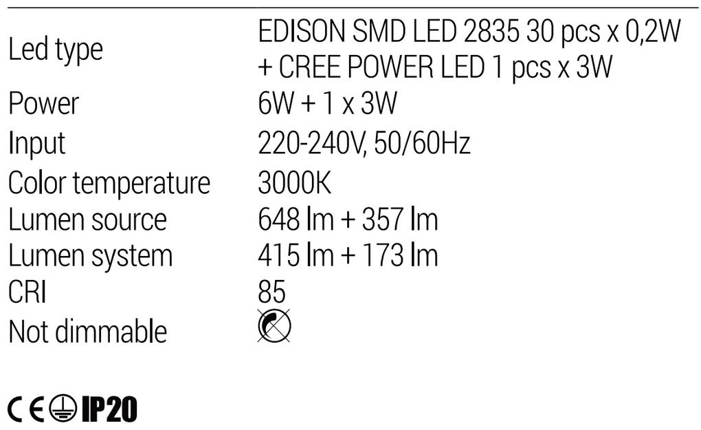 Nástěnné LED svítidlo s USB Agos 01-1500