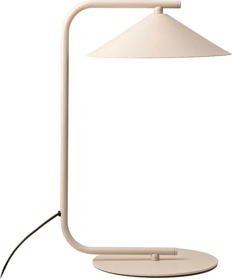 Krémová kovová stolní lampa (výška 42 cm) Nocte – Micadoni