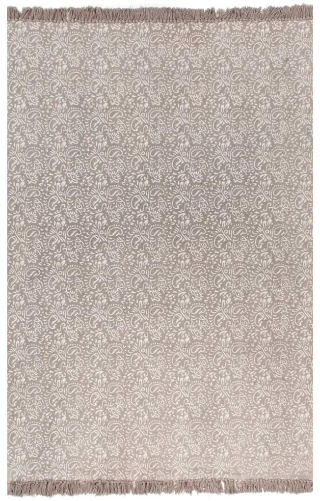 246558 vidaXL Koberec Kilim se vzorem bavlněný 160 x 230 cm barva taupe