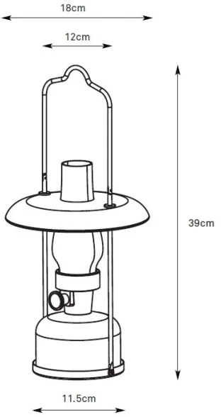 Markslöjd 108894-LED Stm. nabíjecí lampa FANOS LED/2,5W/3,7V 4000 mAh IP44 mosaz