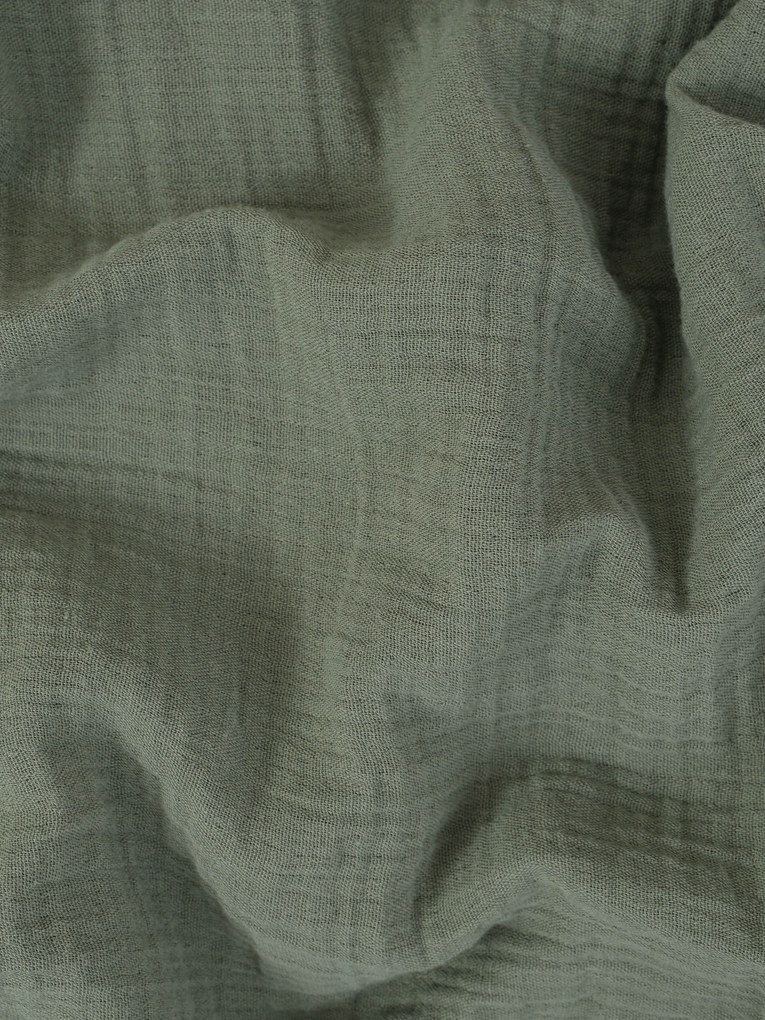MK Lůžkoviny Prodloužené mušelínové povlečení - Alexia olivová 140 × 220 cm, 70 x 90 cm