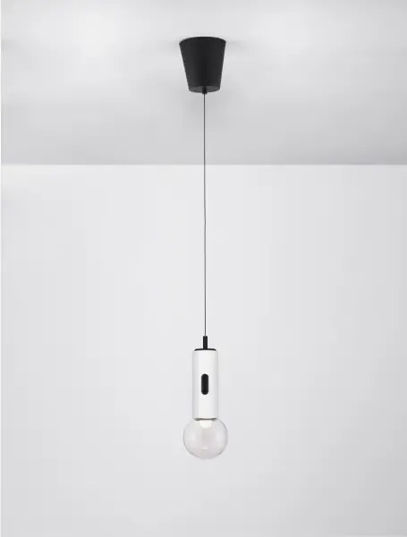 LED stmívatelný bílý moderní lustr Chronos