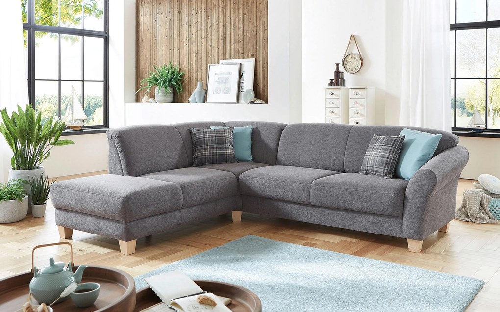 XXXLutz ROHOVÁ SEDAČKA, textil, šedá Sit & More - Sedací soupravy - 000144005330