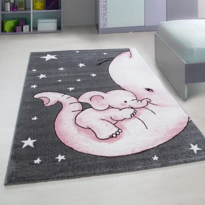 Dětský koberec Kids 560 pink 120 x 170 cm-SLEVA