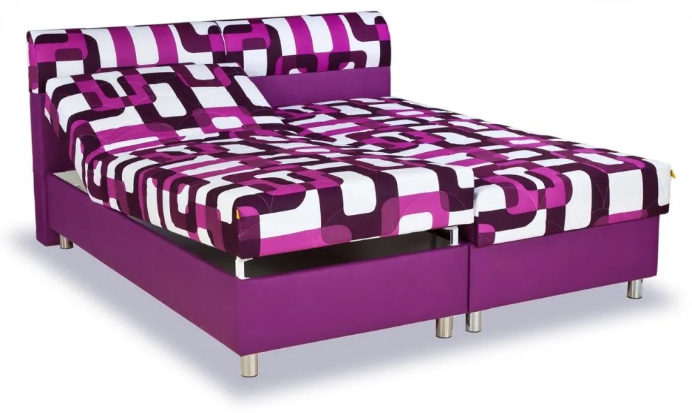 Zvýšená čalouněná postel s úložným prostorem Pamela PROKOND, 160x200 cm