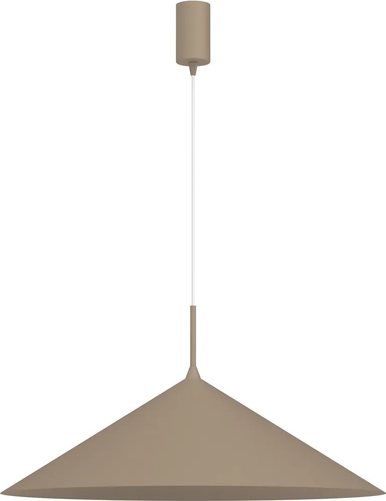 Závěsné svítidlo Capital, 1x tmavě obéžové kovové stínítko, (fi 60cm), be