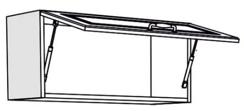 Horní skříňka IN VH 80/36 S CONTEMPO - šedá