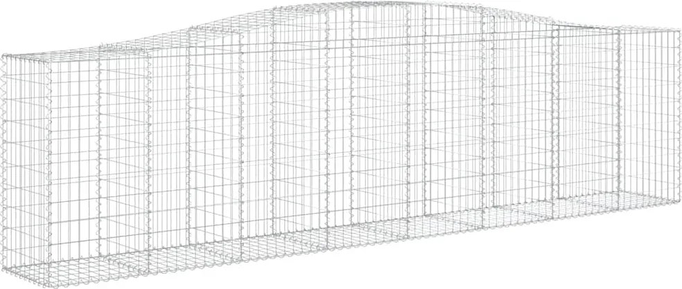 Klenuté gabionové koše 9 ks 400x50x100/120cm pozinkované železo 3145963
