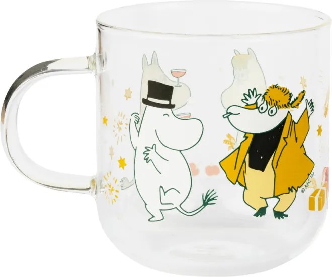 Sada skleněných hrnků Moomin Gift of Love 0,3l, 2 ks
