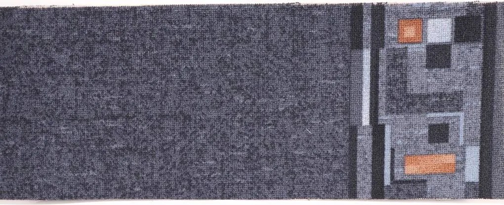 Protišmykový behúň na mieru Bombay 97, šíre 80 cm, šedá, chodba / predsieň, Associated Weavers