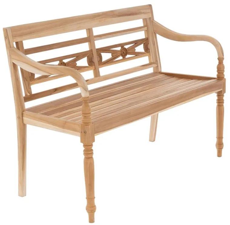 Divero Zahradní dřevěná lavička - 119 cm