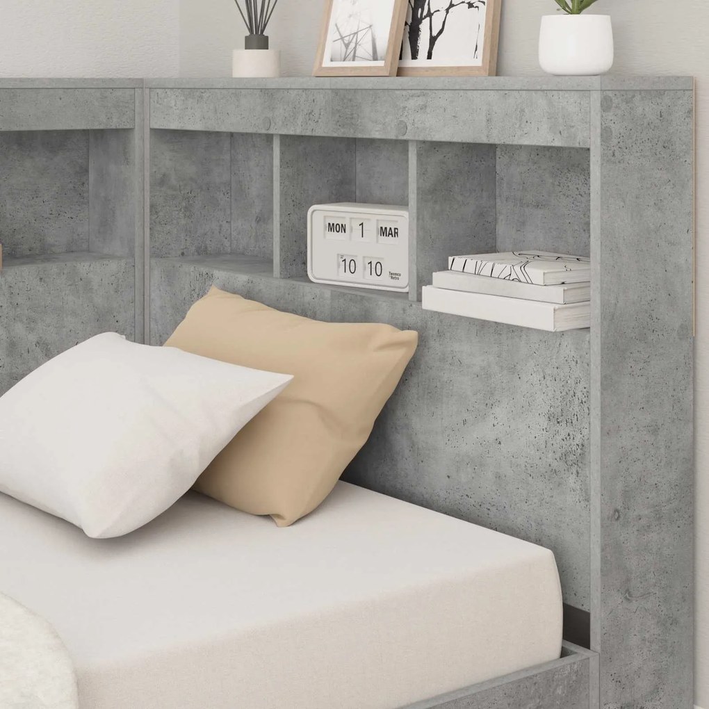 Úložné čelo postele Betonově šedá Kompozitní dřevo 3335528