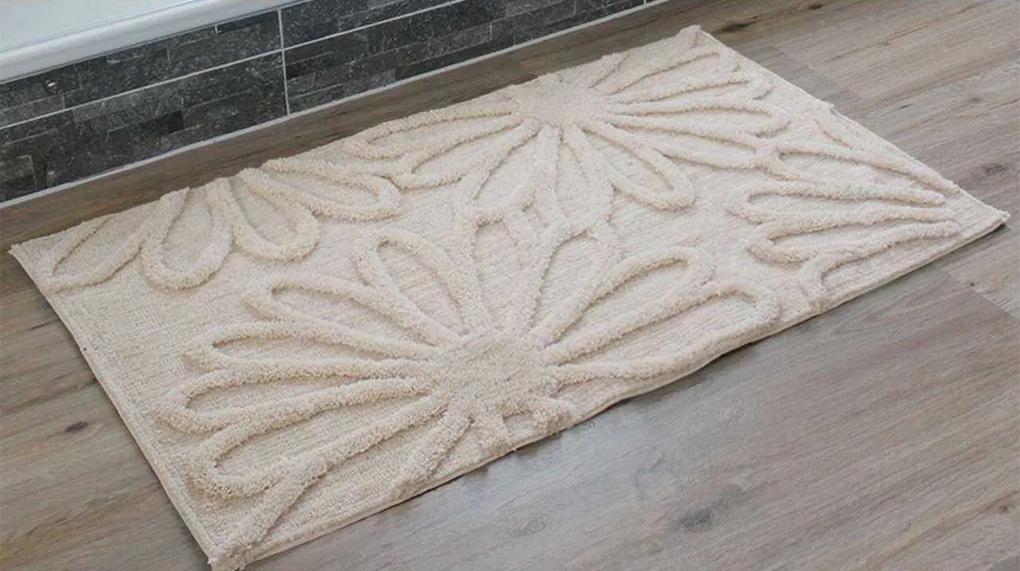 Kusový koberec Gözze Blume / 60 x 100 cm / 100% PE / krémová