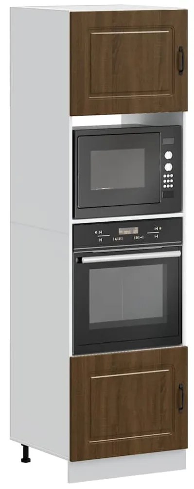 Skříňky na troubu 2 ks "Kalmar" hnědý dub, dřevěné 3315038