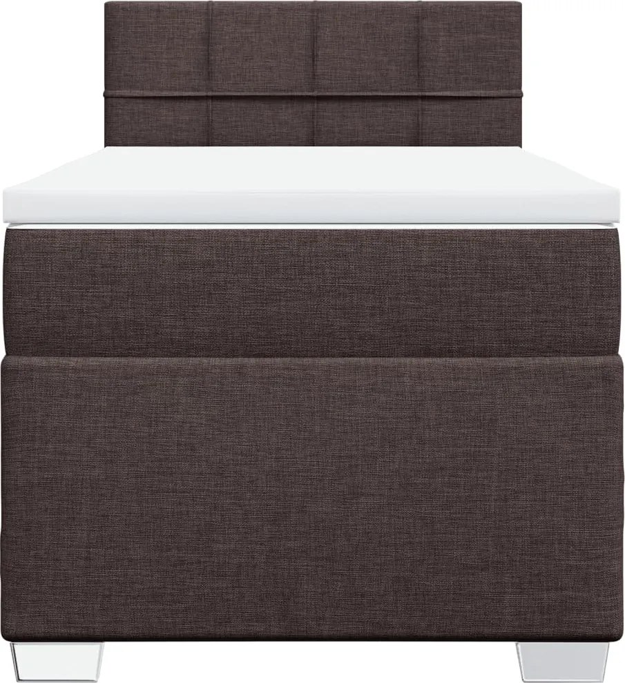 Box spring postel s matrací tmavě hnědá 80x200 cm textil 3285718