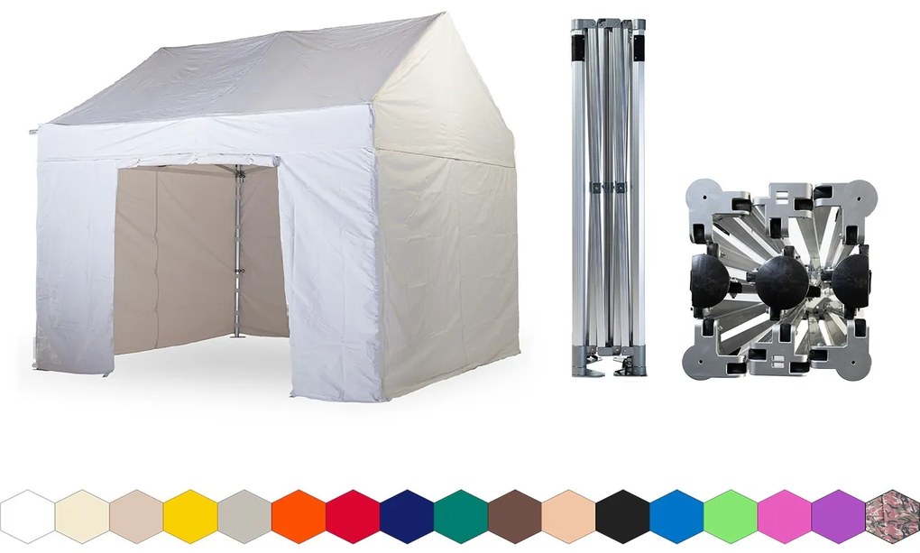 NŮŽKOVÝ PARTY STAN 3x4,5 m TENTino BH GABLED Barva: 1A - BÍLÁ