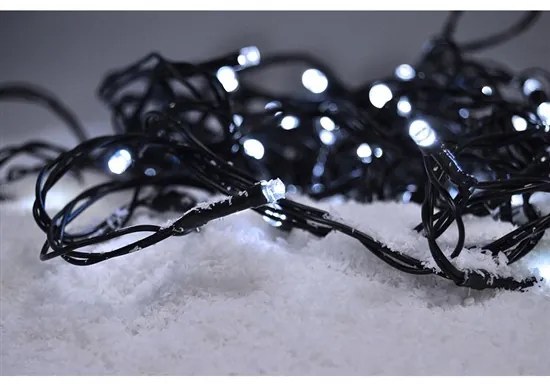 SOLIGHT LED vánoční řetěz, 3m, 20 LED, 3 x AA, bílé světlo, zelený kabel