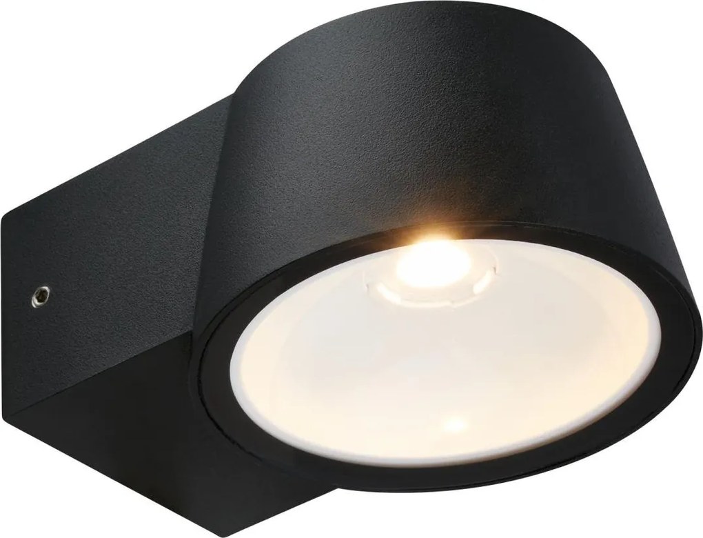 TF 323005TF TELEFUNKEN LED venkovní nástěnné svítidlo, IP54 voděodolné a prachotěsné, černý hliník - BRILONER