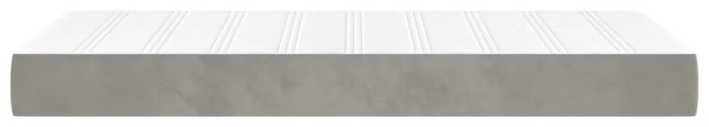 Petromila Taštičková matrace světle šedá 80 x 200 x 20 cm samet