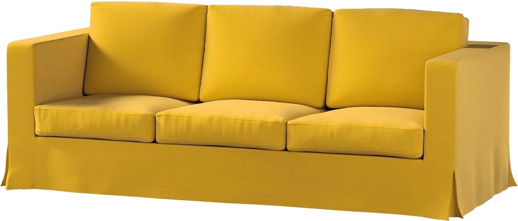 Potah na pohovku IKEA  Karlanda 3-místná nerozkládací, dlouhý barva žlutá látka sametová